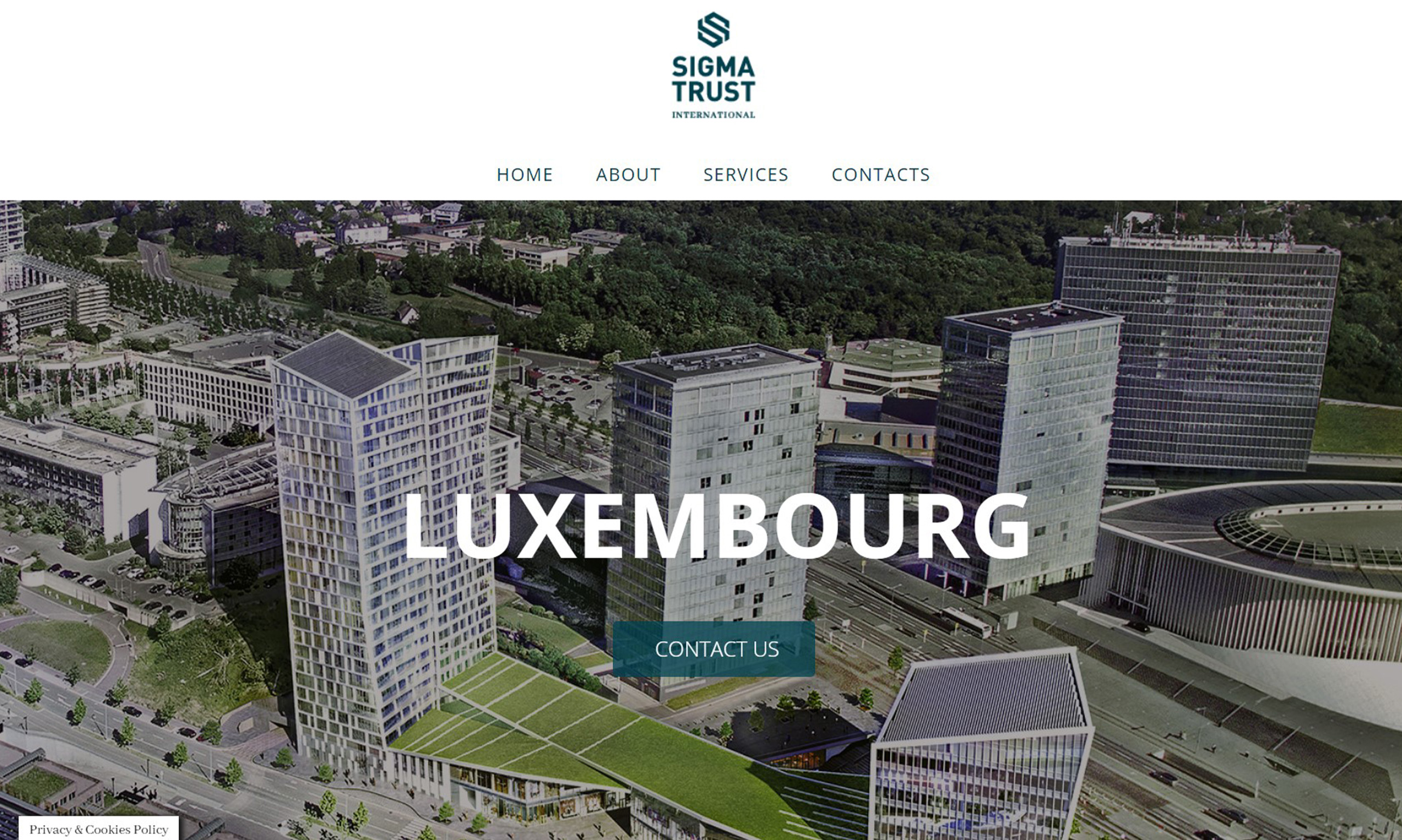 SIGMATRUST, site institucional | Portefólio QUATROP