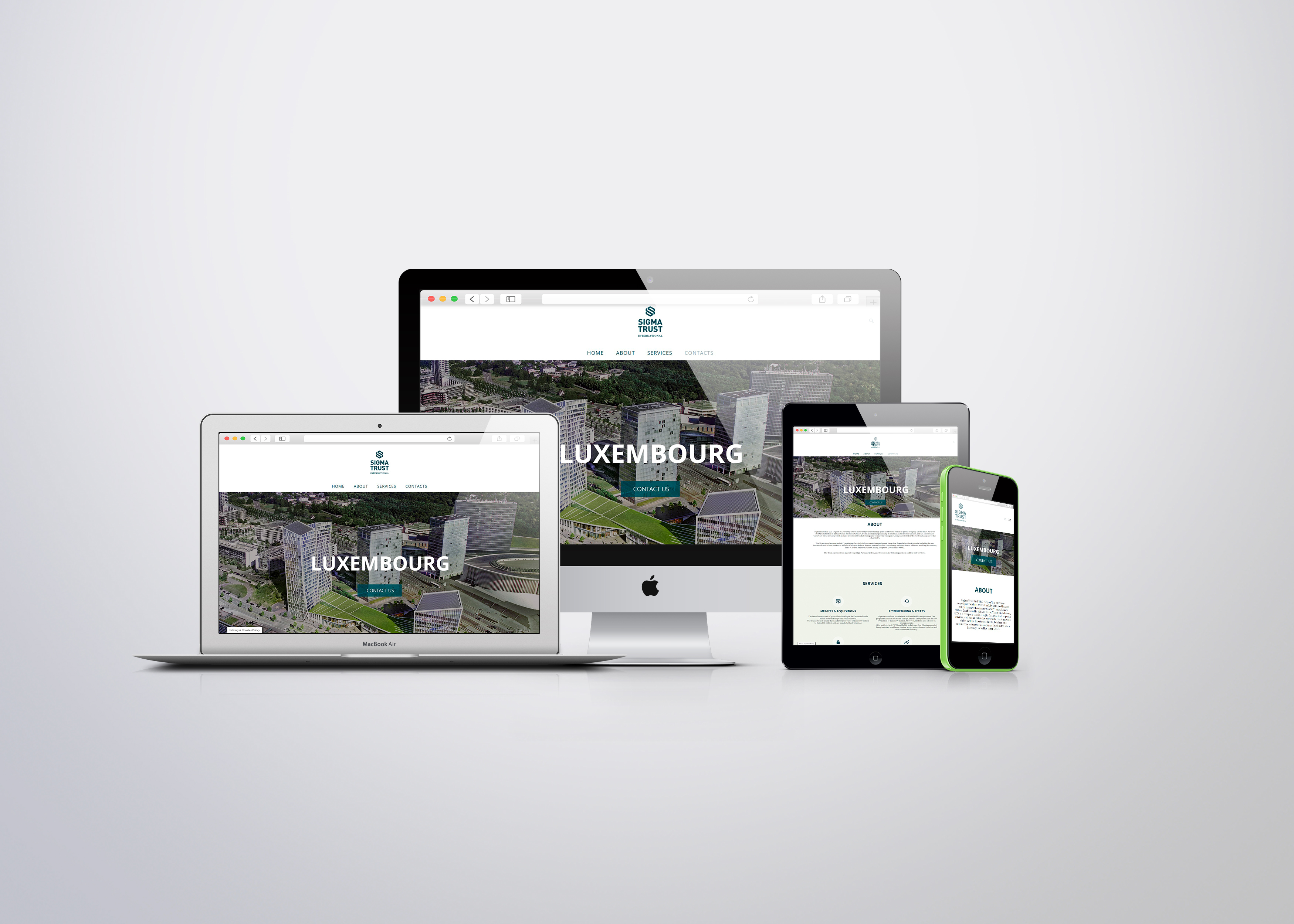 SIGMATRUST, site institucional | Portefólio QUATROP